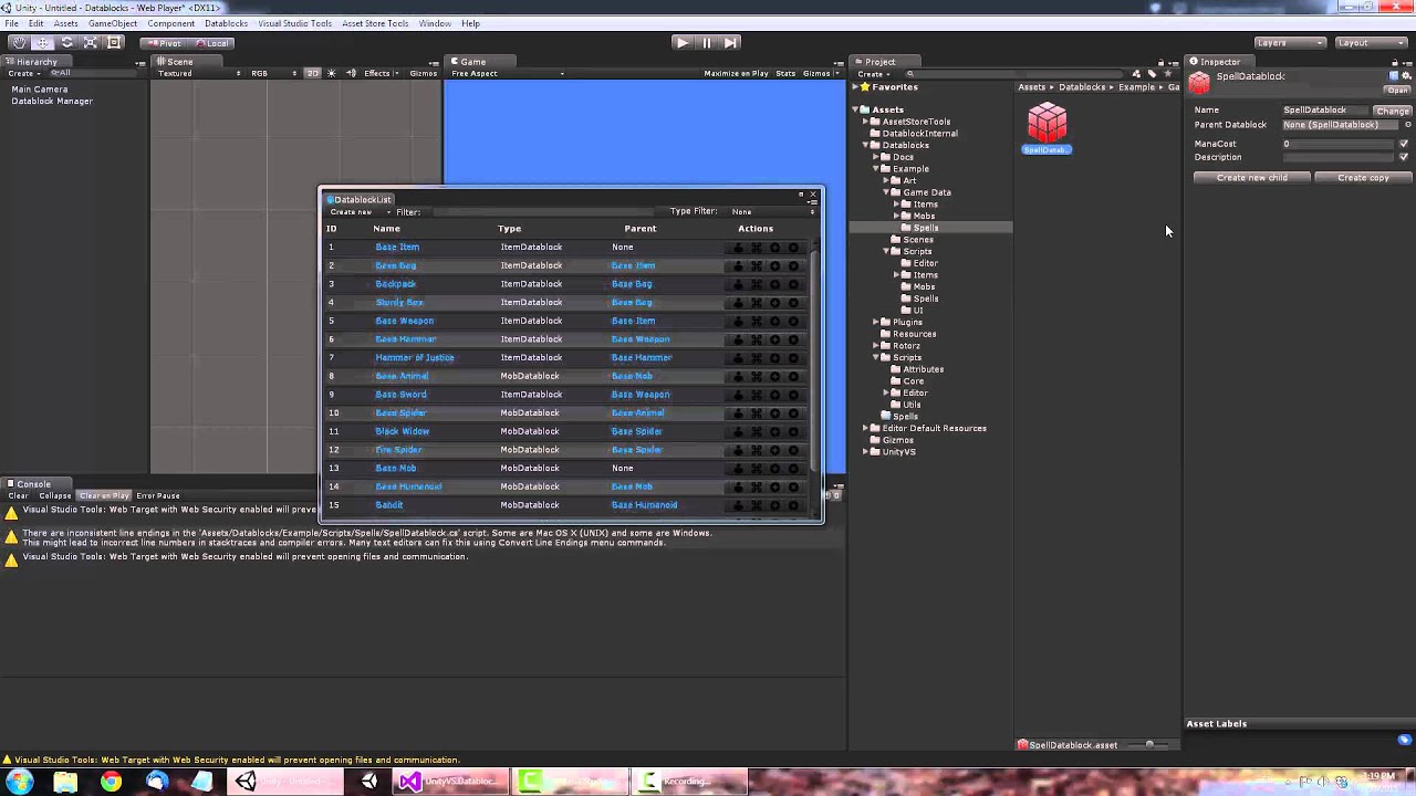 Datablocks - Hierarchical Data Management - Community Showcases - Unity Discussions