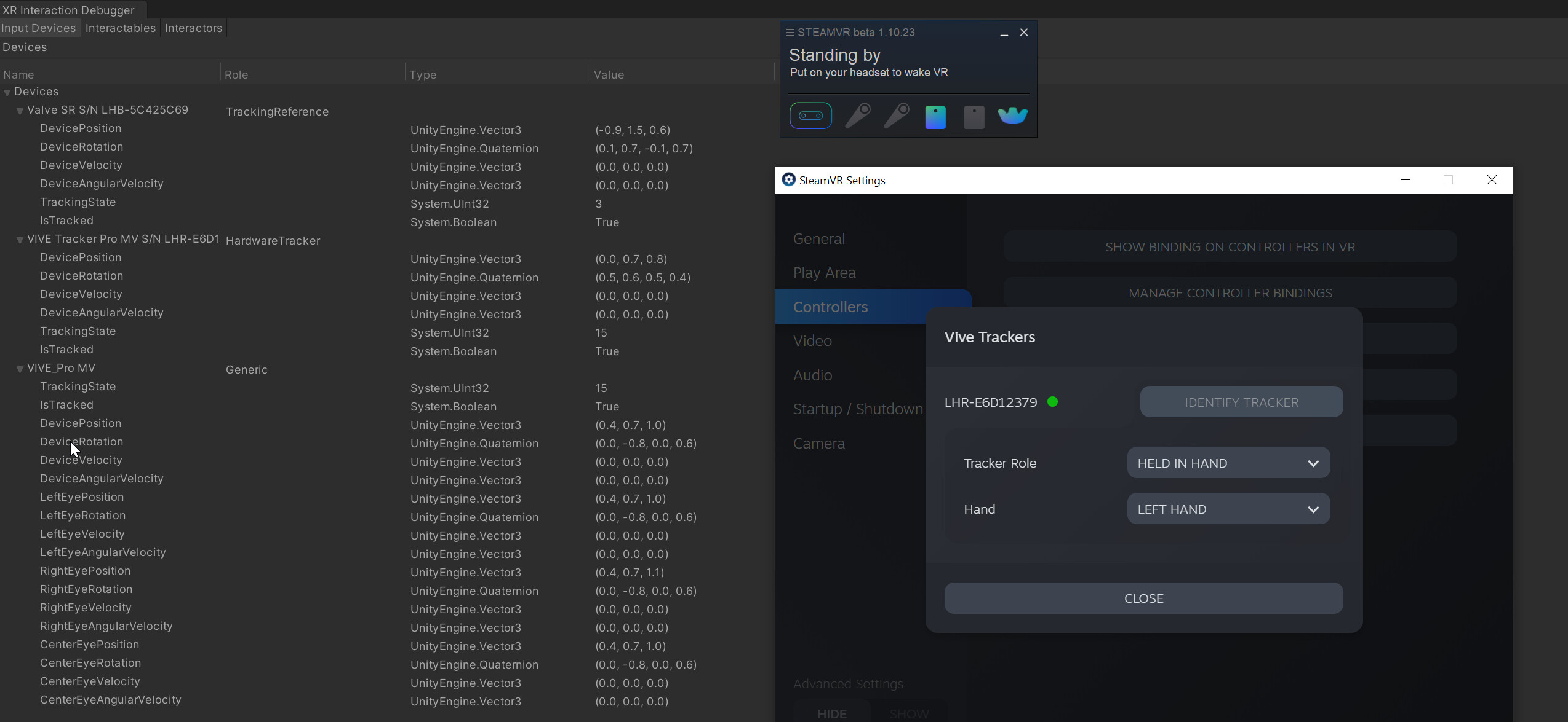 Xr Management And Vive Trackers Input Issue Unity Engine Unity Discussions