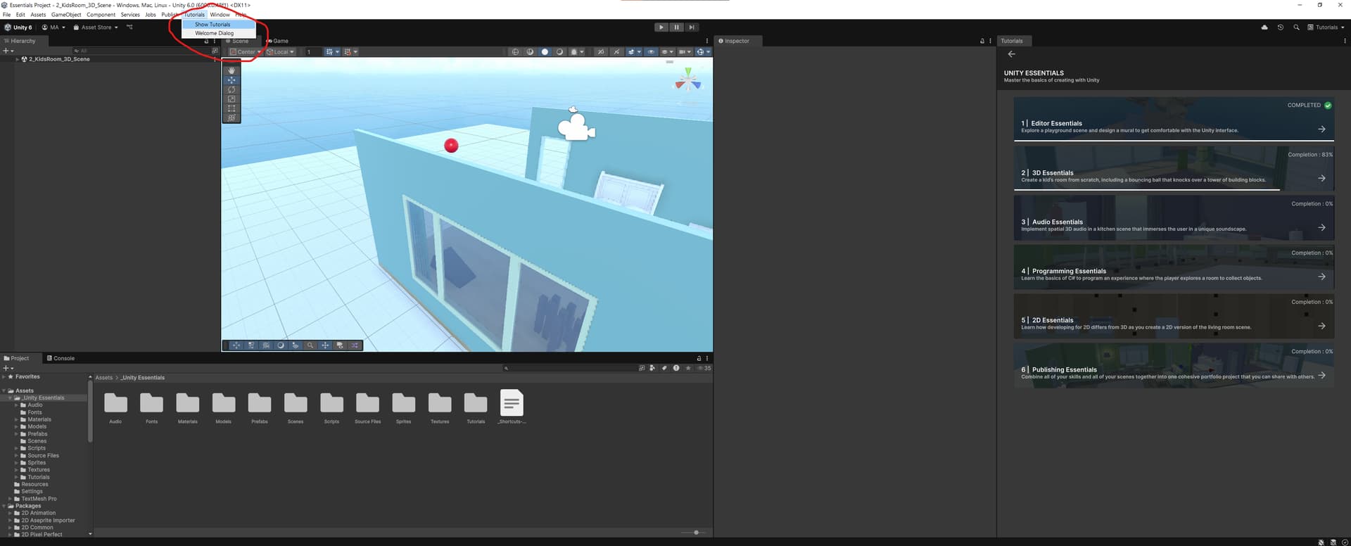 In-Editor Tutorial not showing up - Getting Started - Unity Discussions