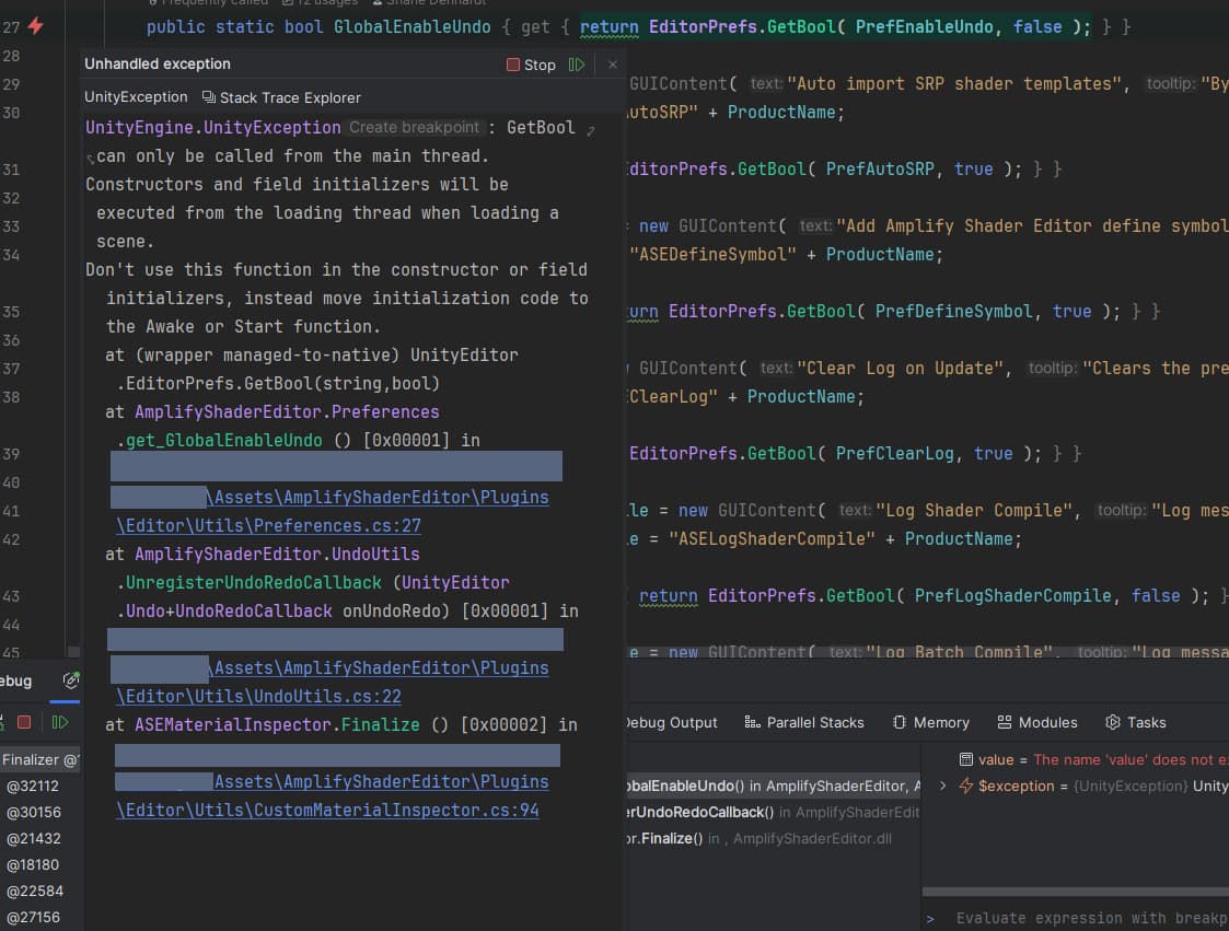 Rider Breaks Constantly On Unity Exceptions Not Shown In Console - Unity Engine - Unity Discussions