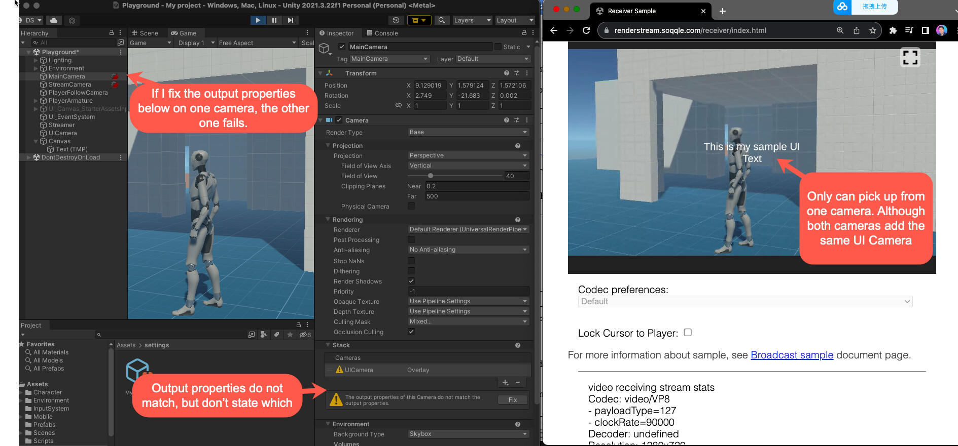 UI Camera not sent on stream - Unity Engine - Unity Discussions