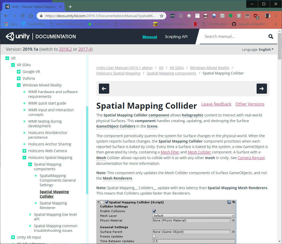 Hololens Apps Broken Spatialmappingcolldier And Spatialmappingrenderer Also Missing In 20191