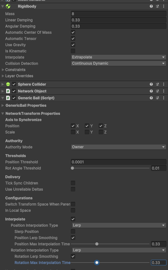 Information on "custom NetworkTransform interpolator" to improve network rigid body latency ...