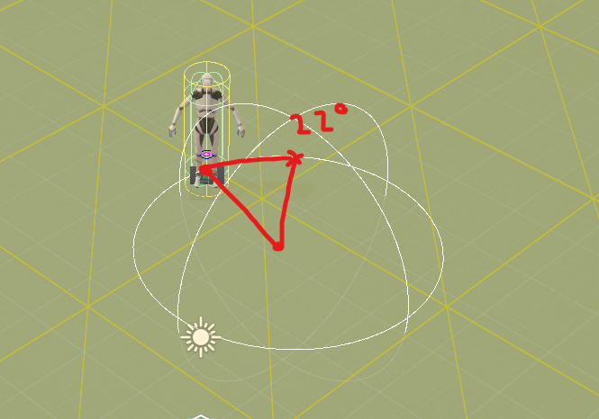 Move agent to circle border within angle range, based on current ...