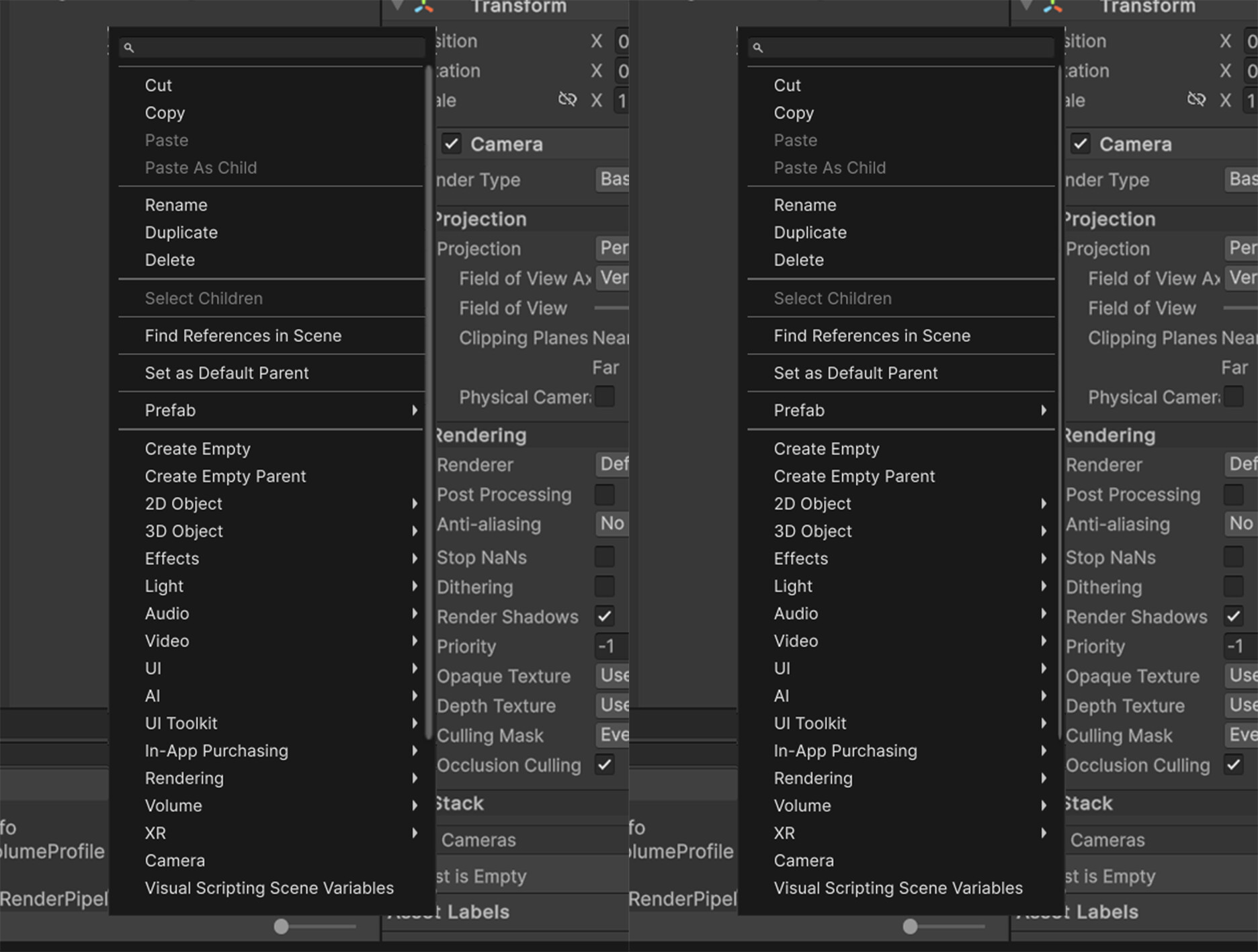 Suggestions regarding the new Unity context menu and dropdown menu - Unity Engine - Unity ...