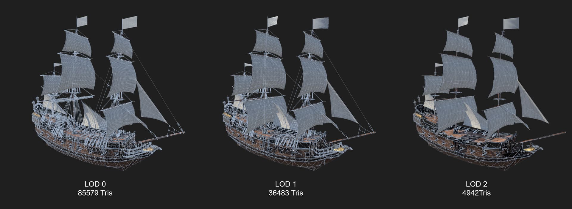 3D Asset: Galleon-Style Sailing Ship - Community Showcases - Unity ...