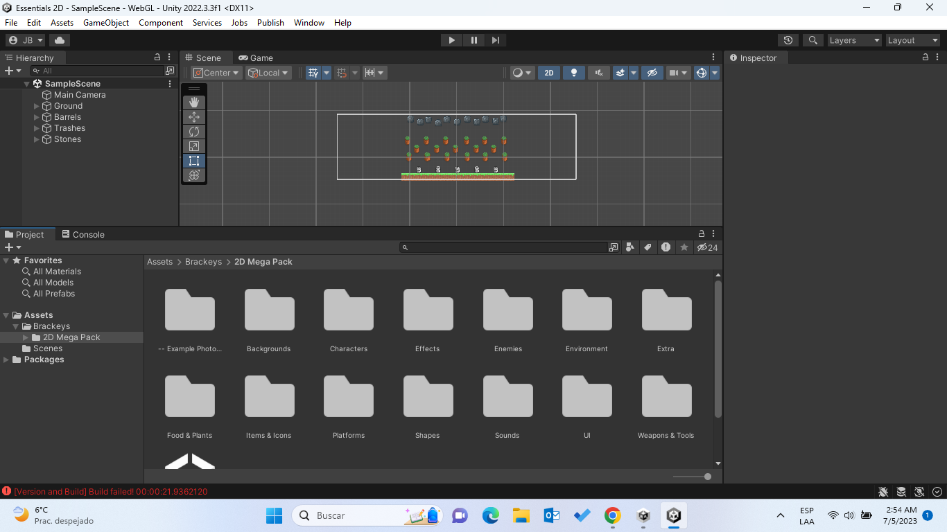 Bug when Building 2D scene with WebGL - Unity Engine - Unity Discussions