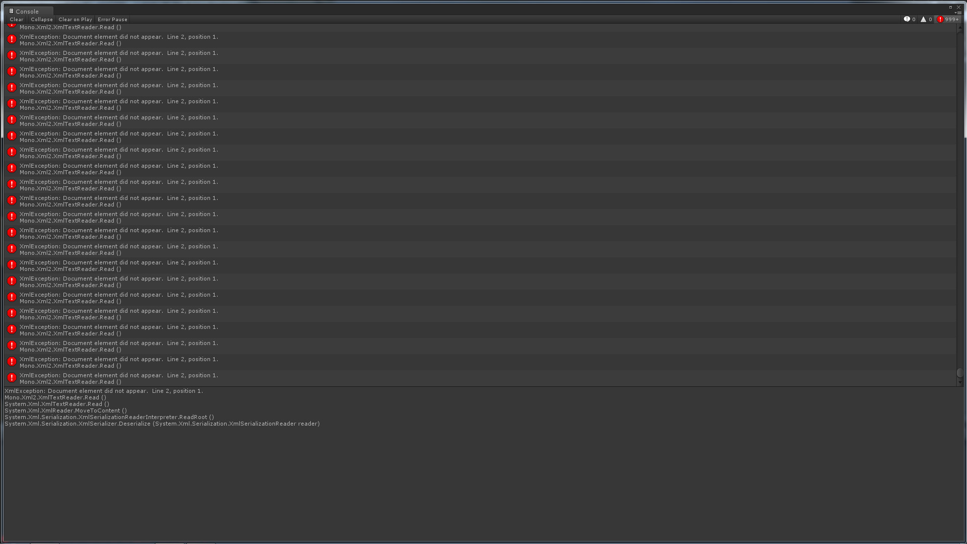 XmlException: Document element did not appear. Line 2, position 1. - Unity Engine - Unity ...