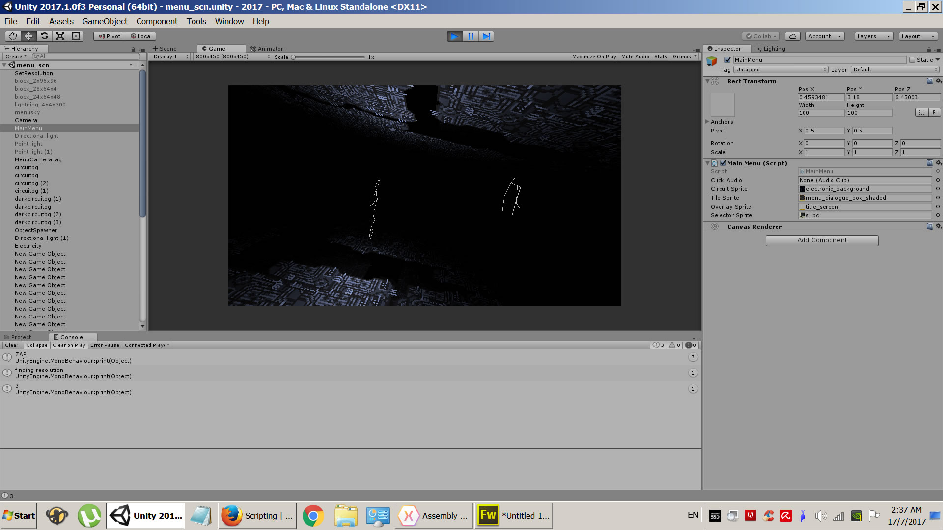 [SOLVED] Line renderer lightning works when playing in editor, but not through build and run ...