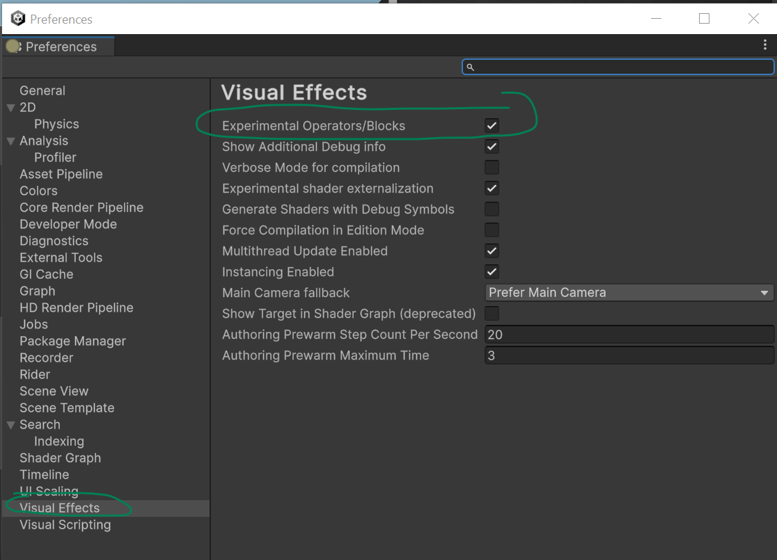 How to turn on this VFX Graph setting? - Unity Engine - Unity Discussions