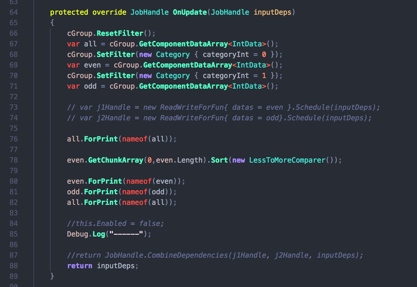 Sorting Nativearray Failed When Entities Of Them Contains Different Isharedcomponentdata Unity 