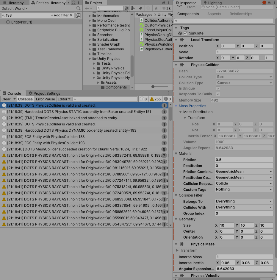 Failing Ray cast on full ECS instantiated terrain chunk - Unity Engine - Unity Discussions