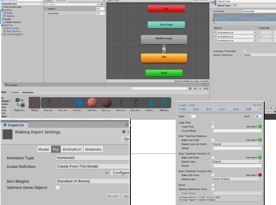 Sphere gravity with humanoid walking animation character - Unity Engine - Unity Discussions