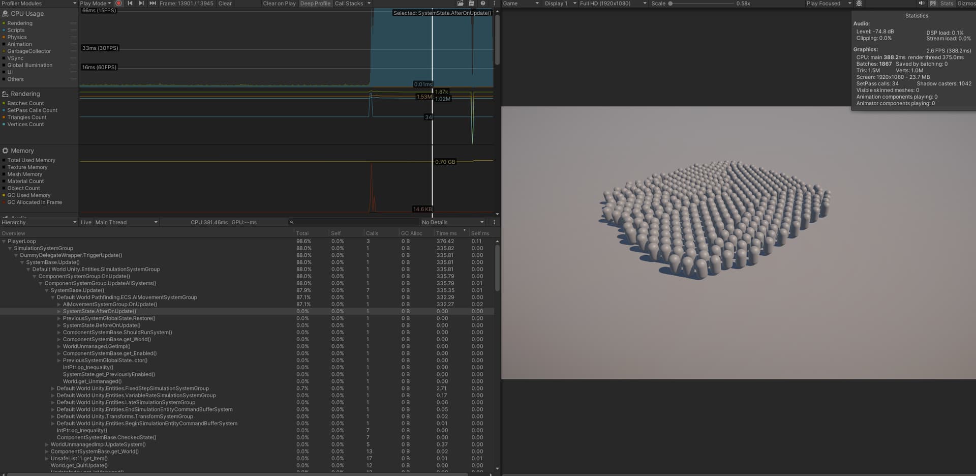 Feature request: reduce Deep Profiling overhead for ECS by using `IgnoredByDeepProfiler` - Unity ...