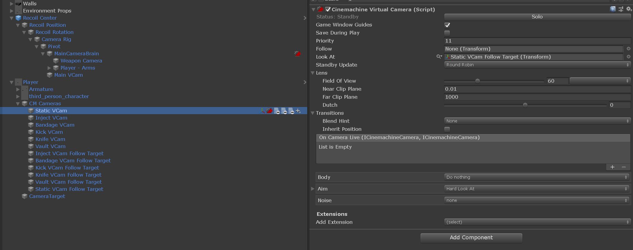 Inherit rotation of VCam before blending? - Unity Engine - Unity Discussions