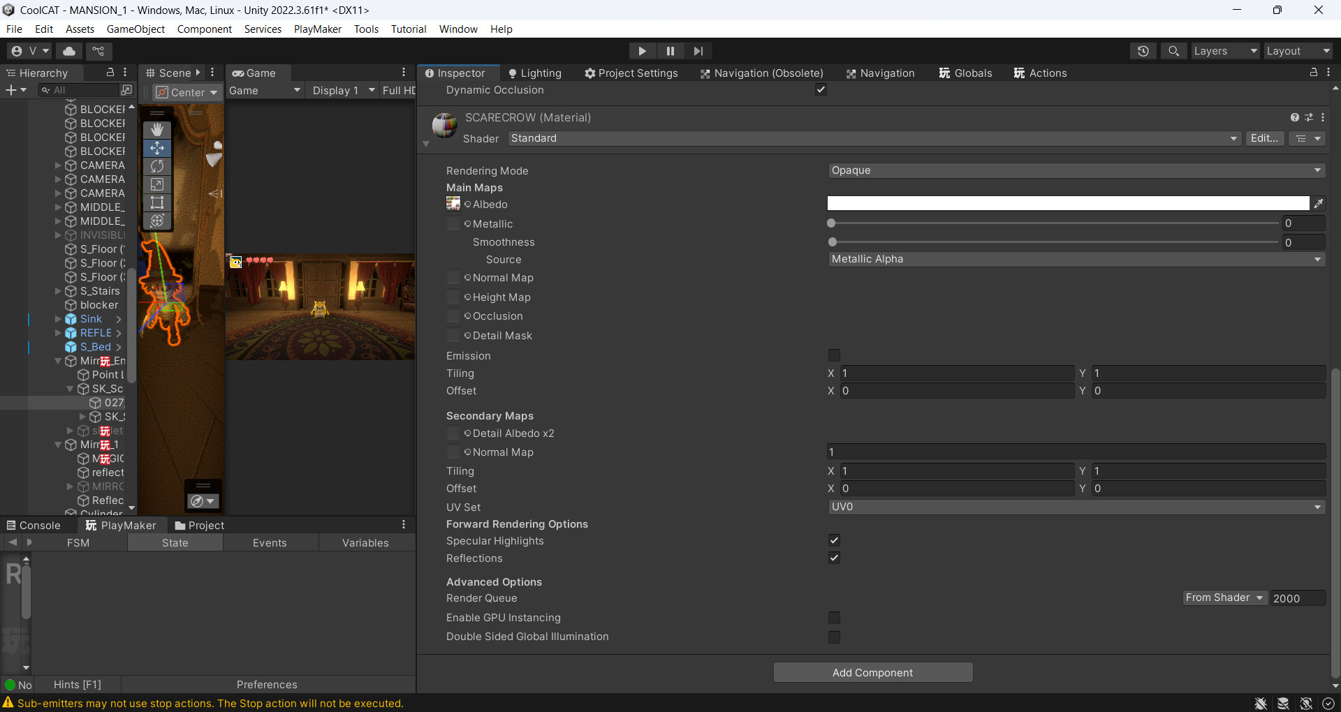 The enemy in the game is rendered like a ghost only part of the polygons are visible! - Unity ...
