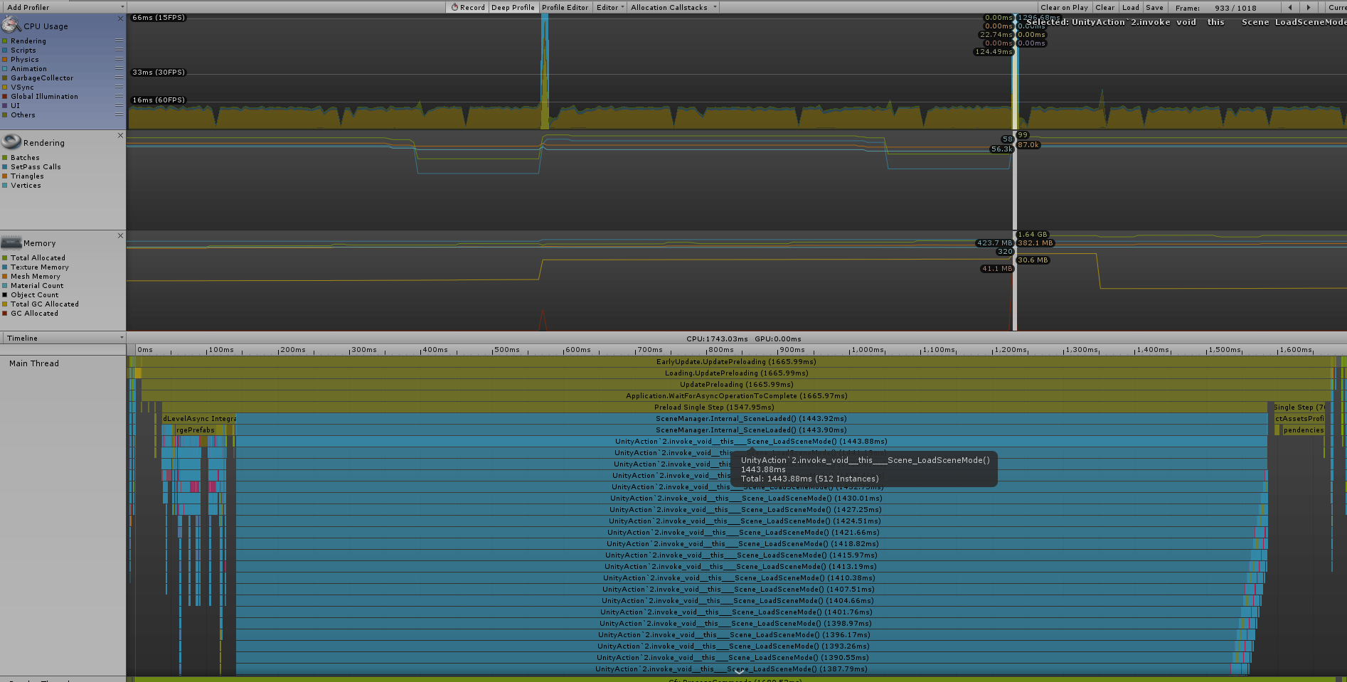 SceneManager.Internal_SceneLoaded() takes progressively longer to run. - Unity Engine - Unity ...