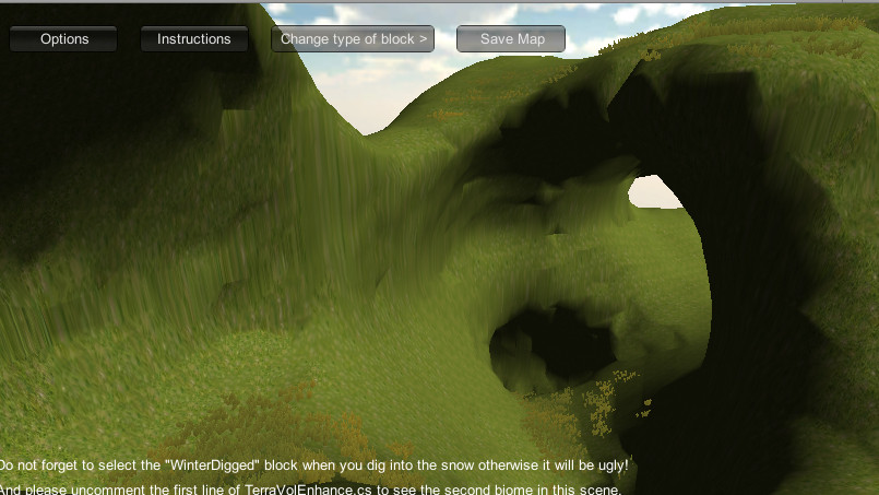 TerraVol: volumetric/voxel terrain system. Dig holes caves in your ...