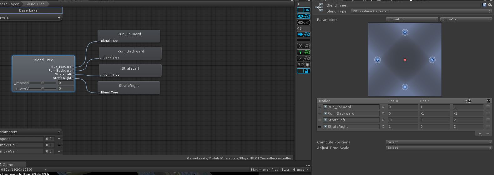 Top-down character running animation based on facing direction - Unity ...