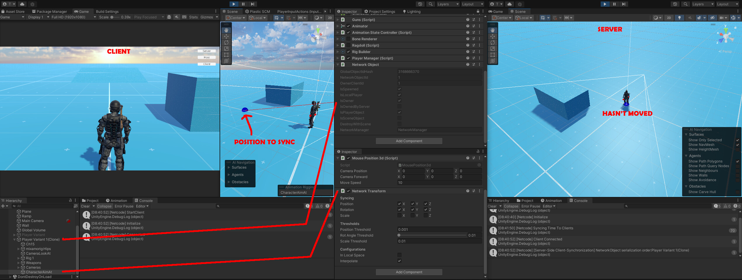 How to track position of a child of a Network object. - Unity Engine - Unity Discussions