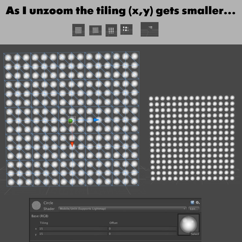 Tiling material problem - The tiled texture gets tiled less the more I zoom out. - Unity Engine ...
