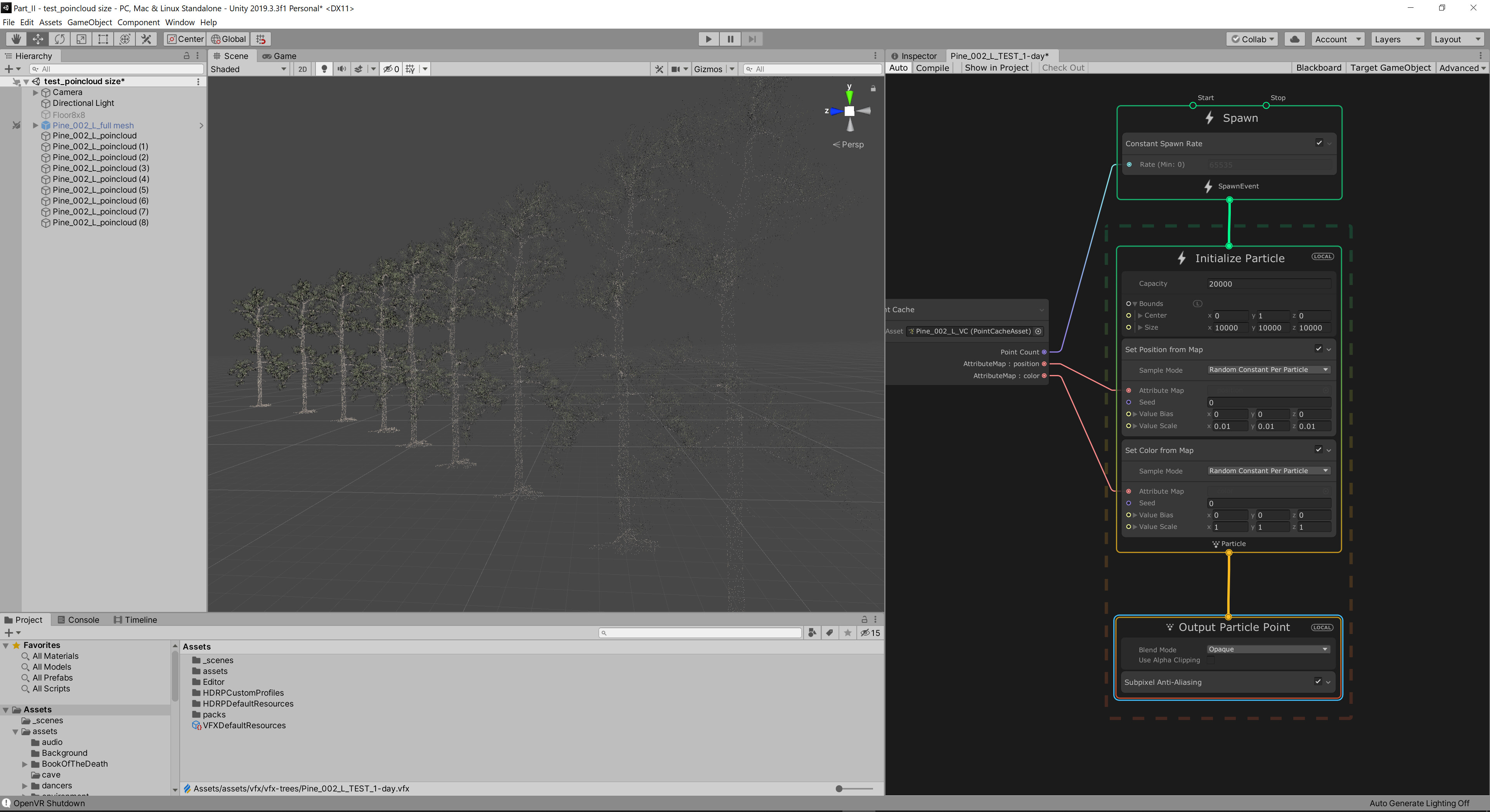 Set particle size and density based on distance from camera - Unity ...