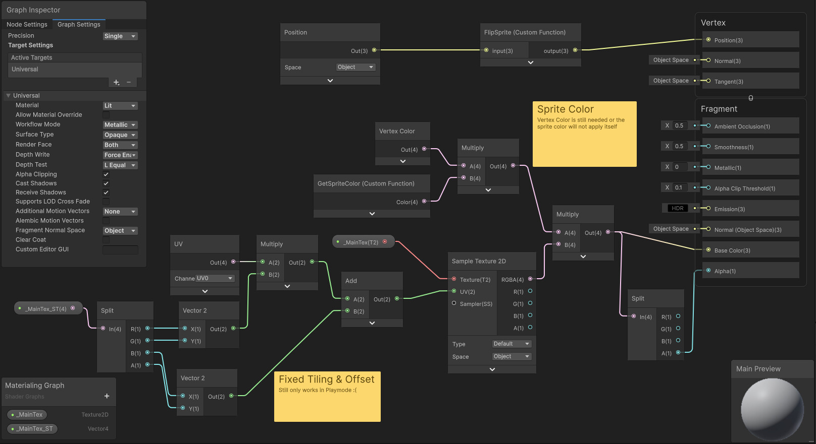 Sprite Renderer breaks on build while using a custom material - Unity Engine - Unity Discussions