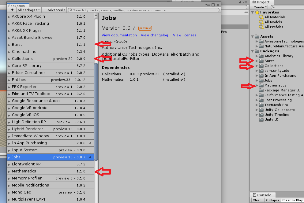 Packages Not Showing Up As Installed Unity Engine Unity Discussions