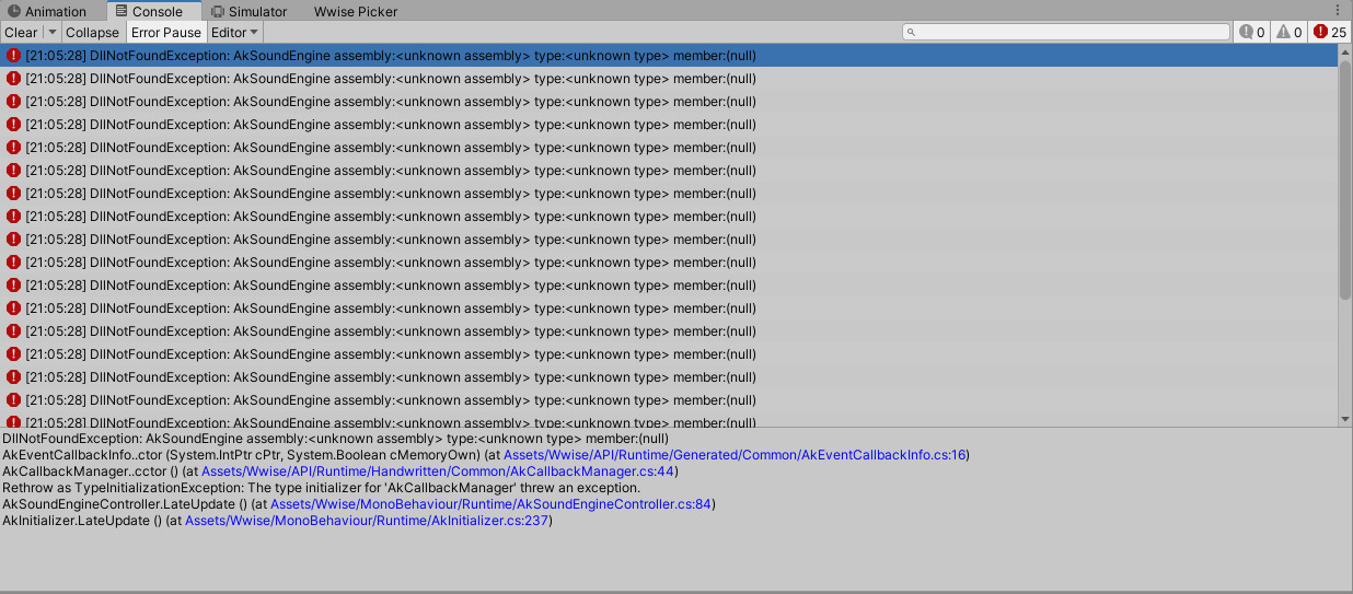 Wwise integration DLLNotFoundException AKSoundEngine - Unity Engine - Unity Discussions