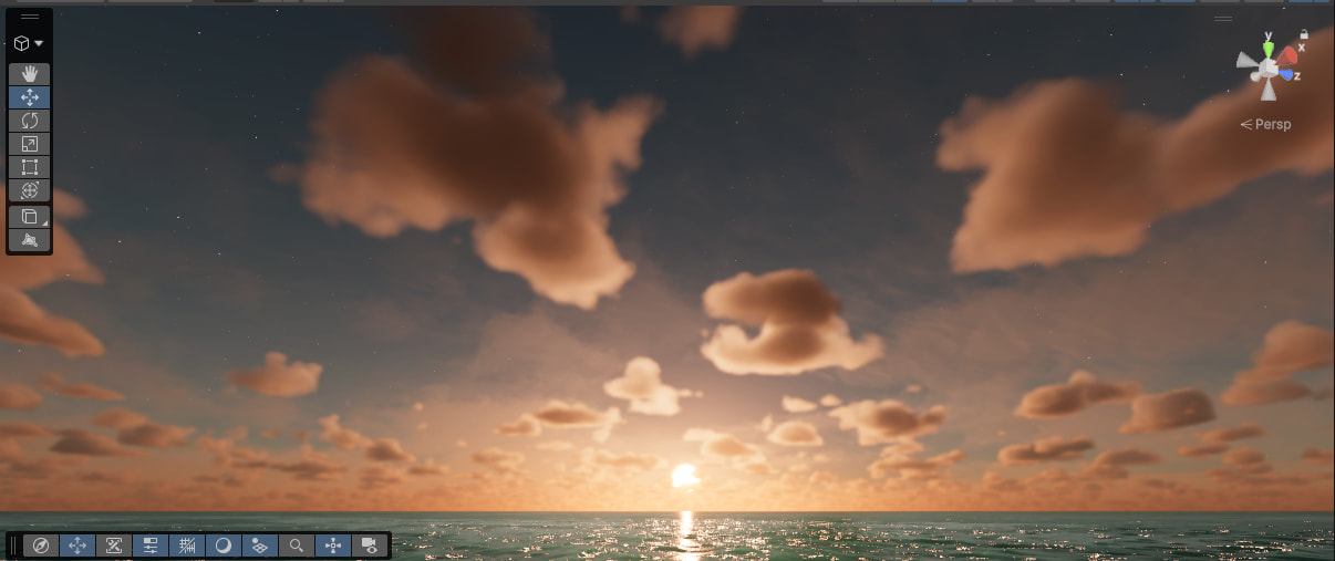 Volumetric Clouds are lit on the side of the sky opposite to the sun ...