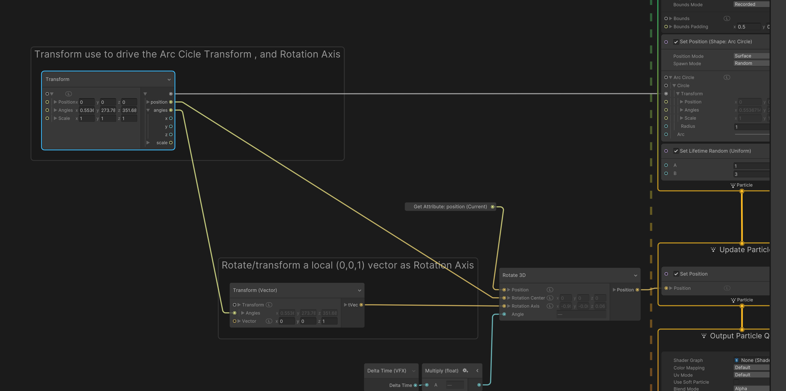 How to get local vectors for circle in VFX Graph - Unity Engine - Unity Discussions