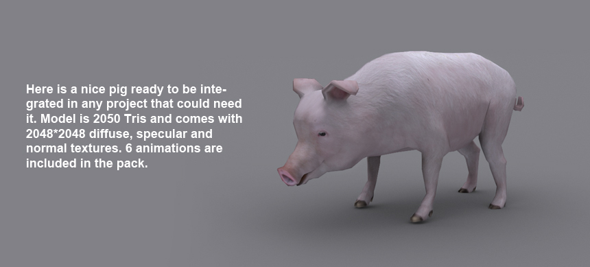 PIG ( rigged, skinned and animated ) - Community Showcases - Unity ...
