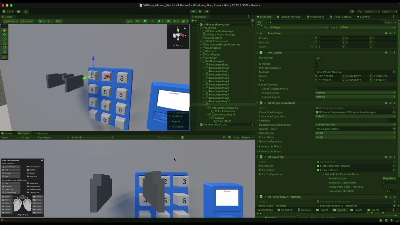 How to apply the push button example in xr interactive toolkit 2.5.4 correctly? - Unity Engine ...