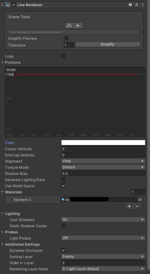 Line Renderer With Sprite And Blink Effect Unity Engine Unity 5388