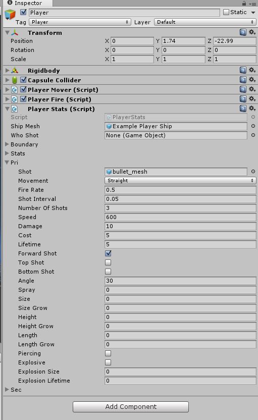 Problems Structuring A Very Customizable Weapon System for a Space Shooter - Unity Engine ...