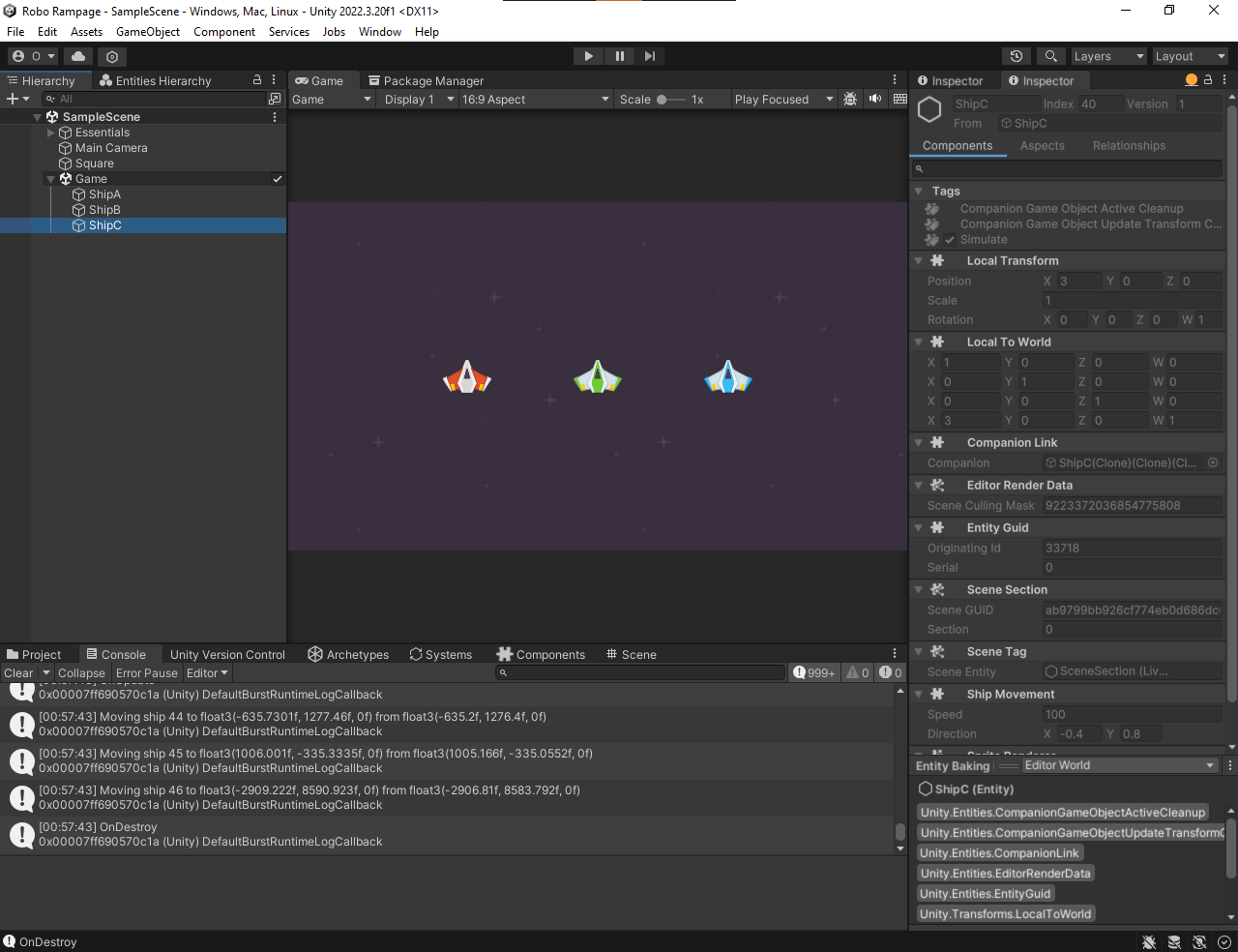 Entity Not Rendering After Moving Using Entitycommandbuffer In Unity