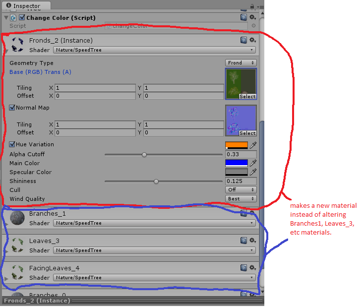 Altering speedtree shaders values during run time? - Unity Engine - Unity Discussions
