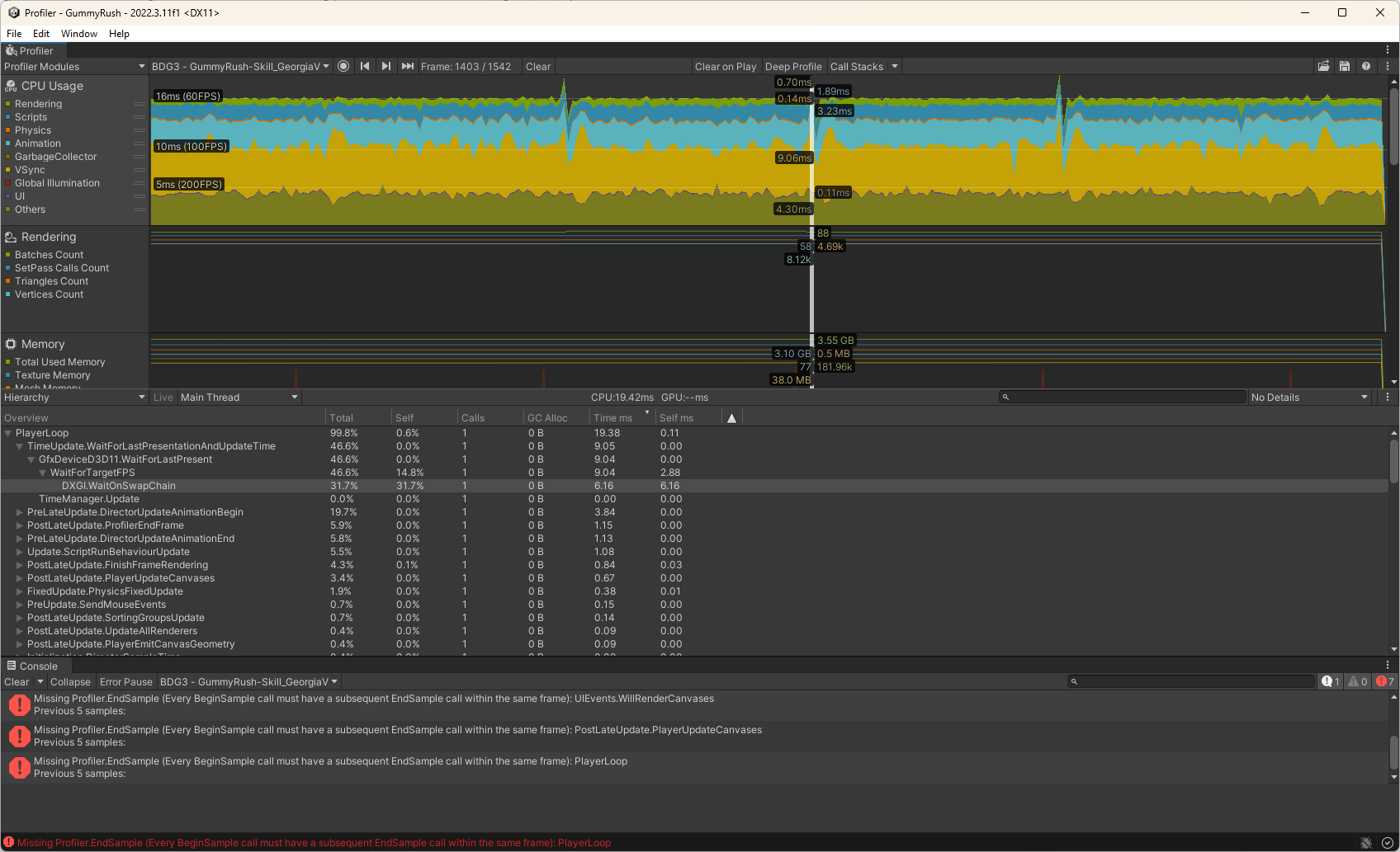 WaitForTargetFPS spikes in addition to DXGI.WaitOnSwapChain causing frame skips with Vsync ...