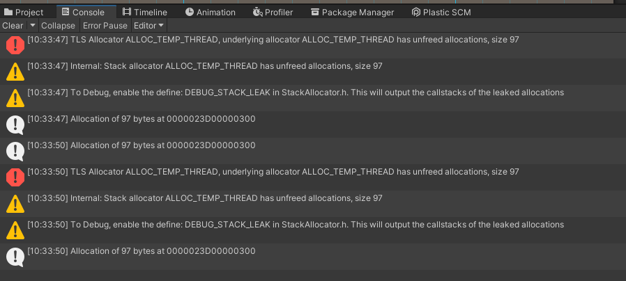 Debug Stack Leak How To Fix It Unity Engine Unity Discussions