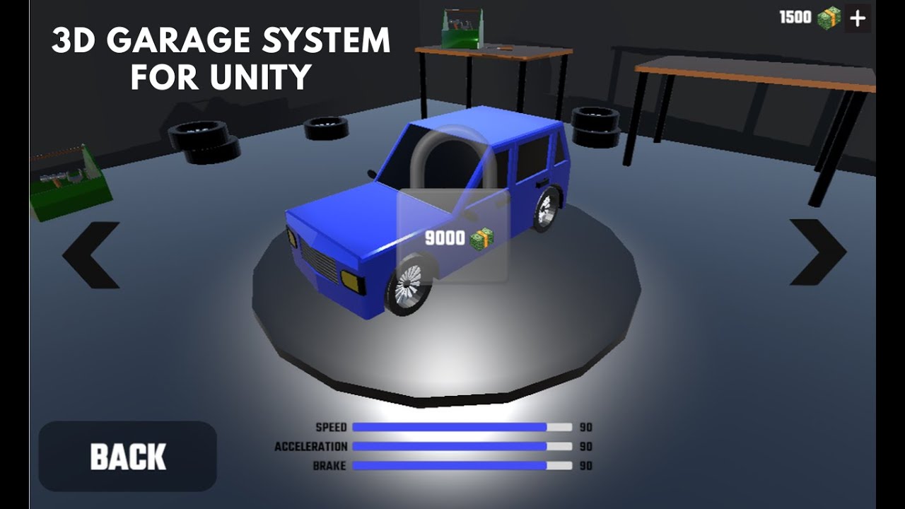 🚗 3D Car Garage System for Unity – Car Switching, Unlocks, Stats, Save ...