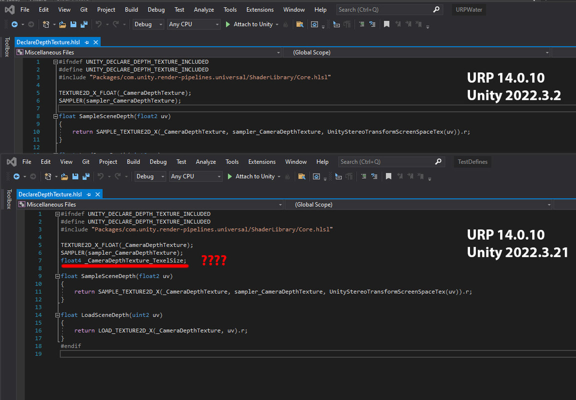 Same URP Version, different code?? - Unity Engine - Unity Discussions