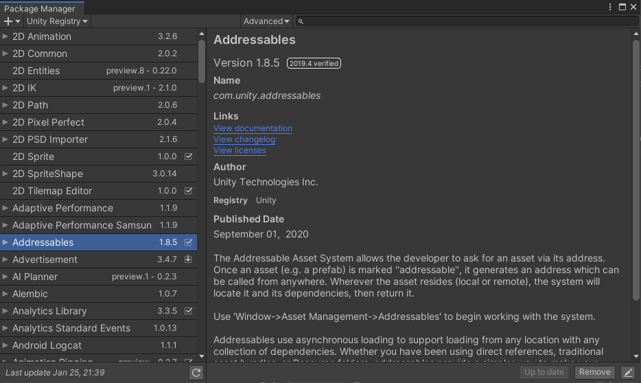 Issue: "Assertion failed on expression: 'm_GpuProgram' " when using Addressable Asset System ...
