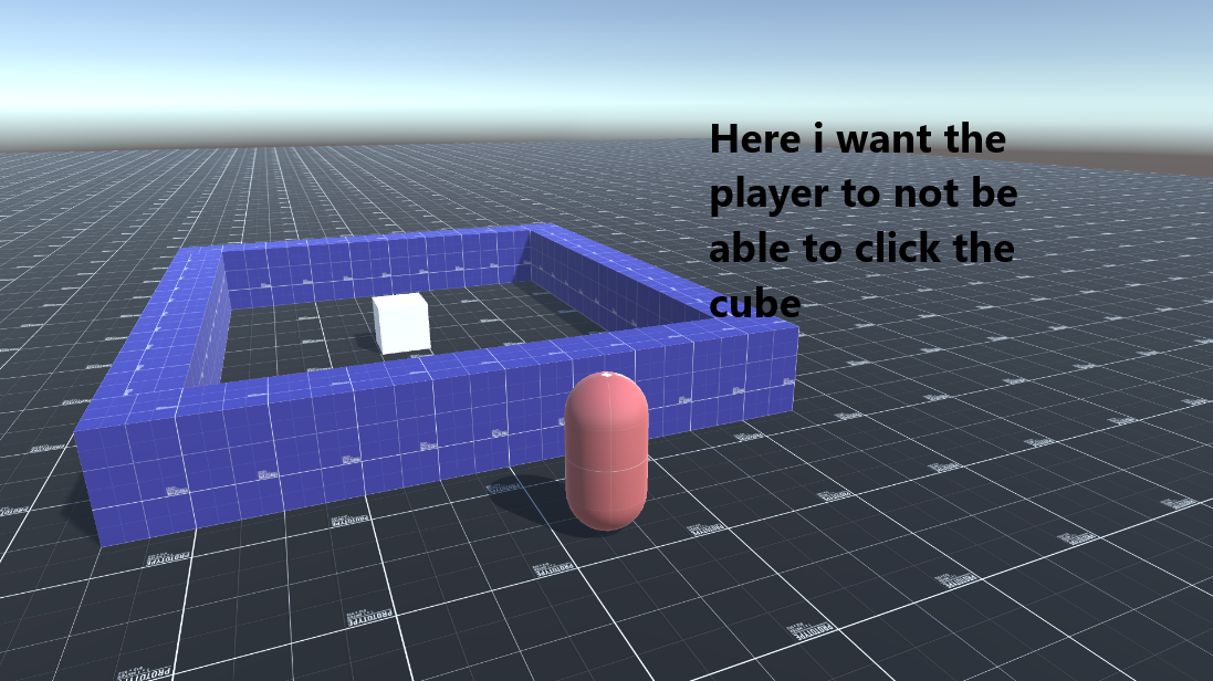 How to make a clickable object non-clickable when on the other side of a wall - Unity Engine ...