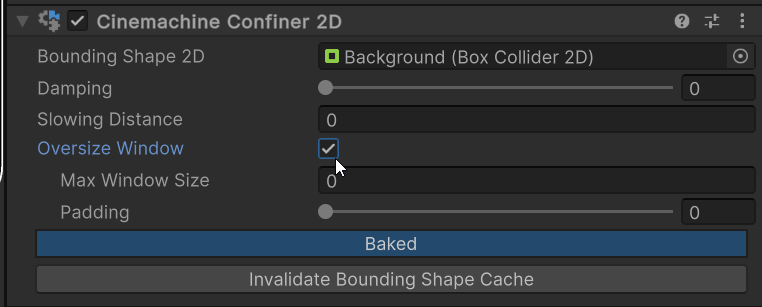 Cinemachine Confiner 2D - Bounding Box Collider 2D Height Matches Camera Size - Unity Engine ...