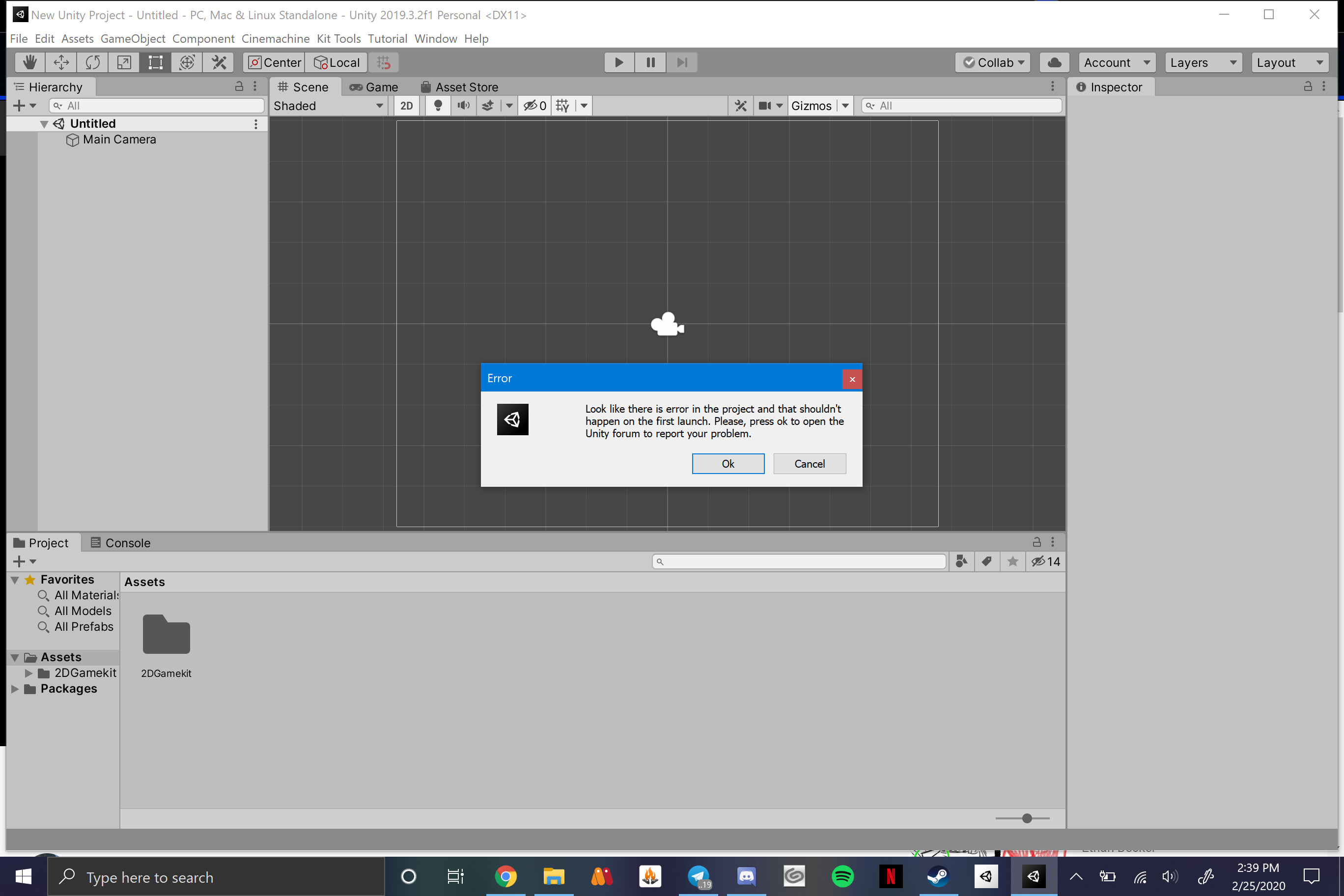 Brand new to Unity, downloaded 2D Game Kit and got an error - Getting Started - Unity Discussions