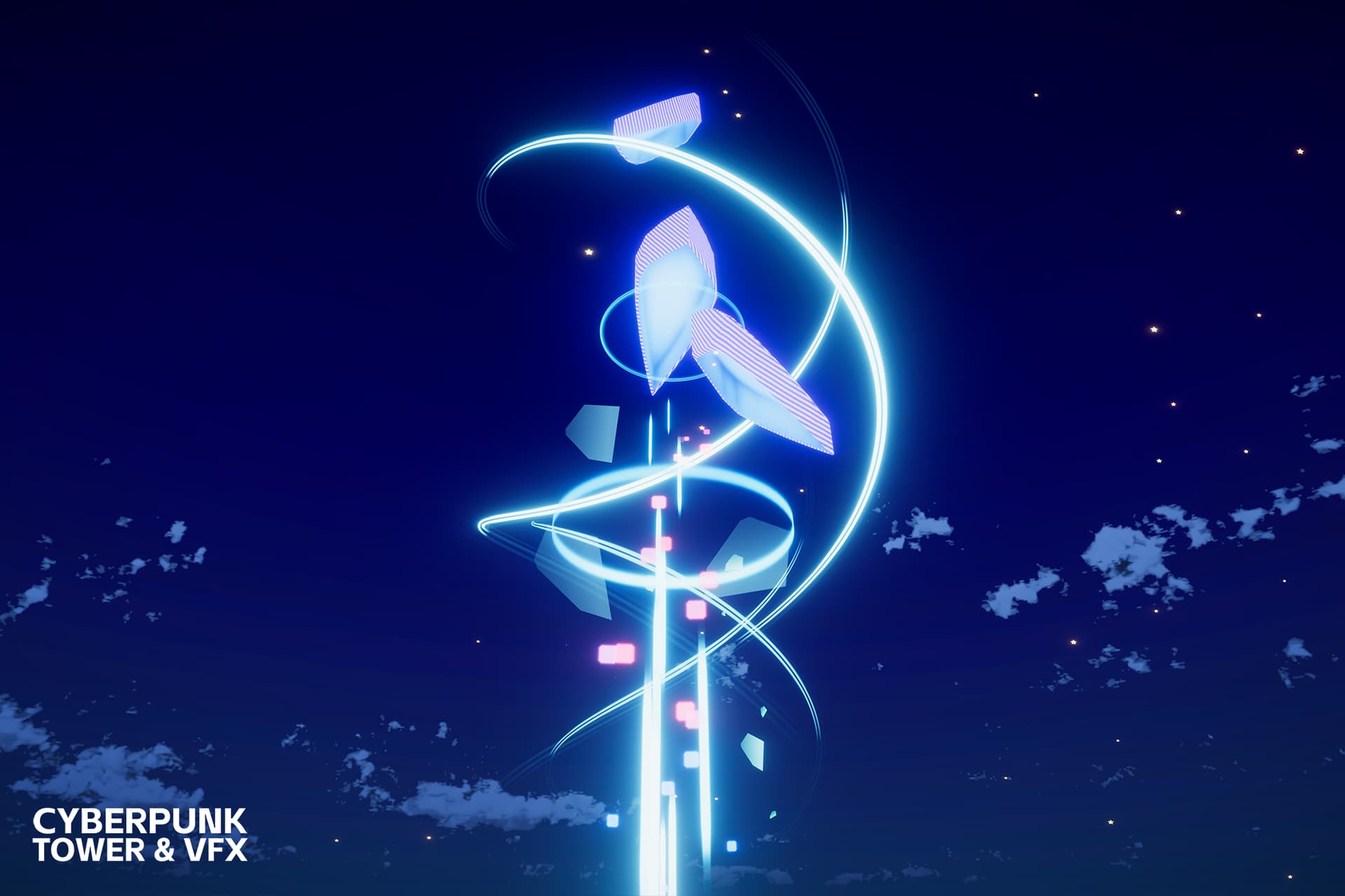 【RELEASED】 Cyberpunk Tower and Neon Light VFX – Stylized Environment Asset - Community Showcases ...