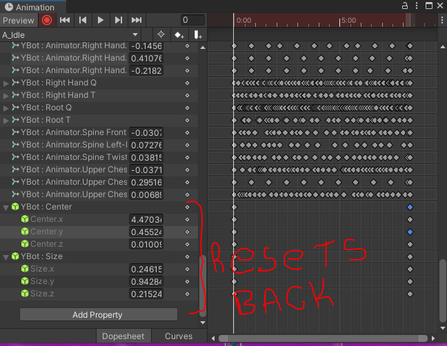 Updating BoxCollider parameters in animation tab (Dopesheet) - Unity Engine - Unity Discussions