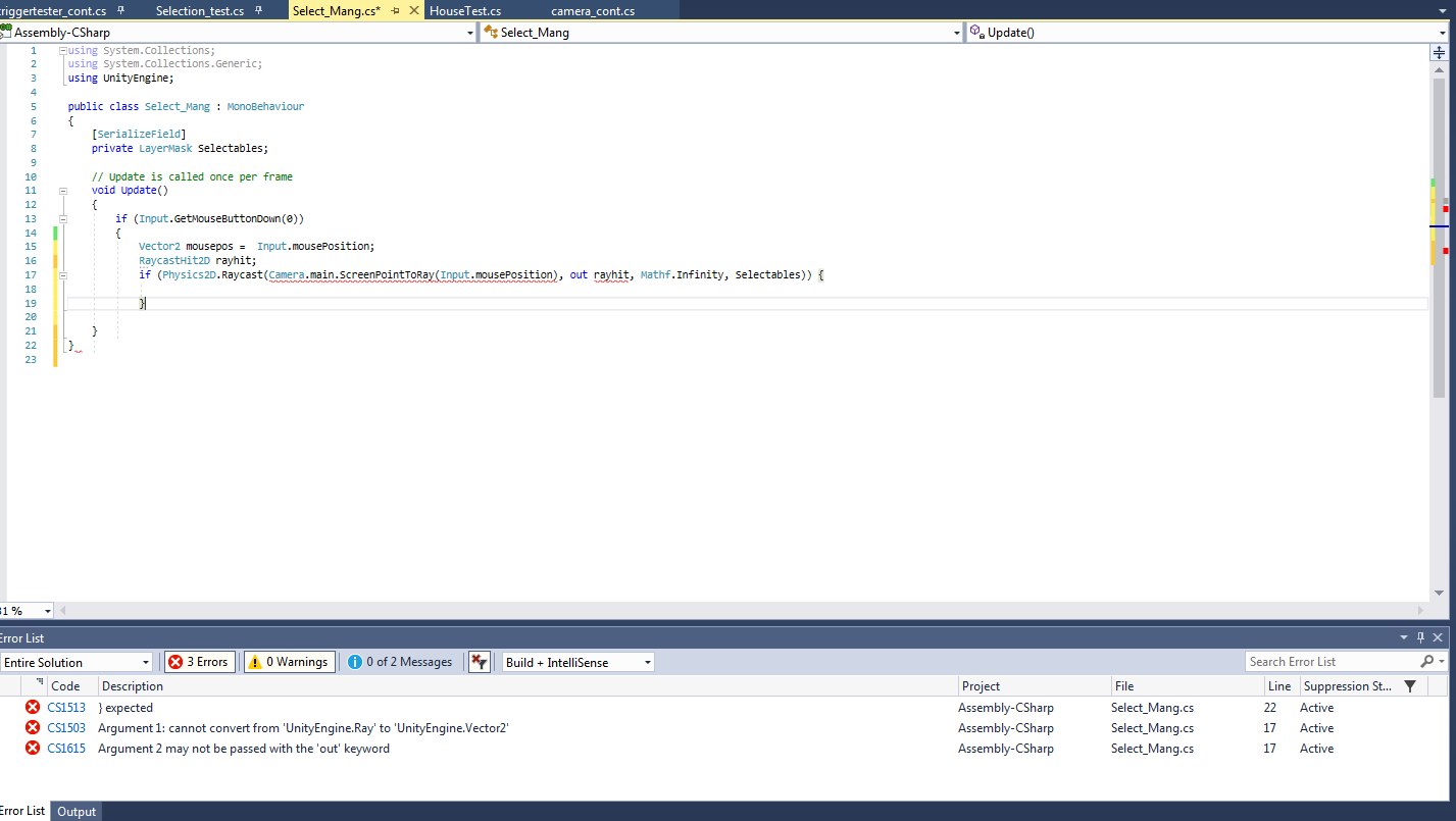 Raycast selection - Unity Engine - Unity Discussions