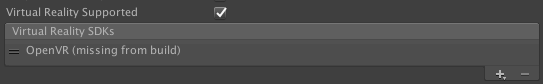 OpenVR (missing from build) - Unity Engine - Unity Discussions