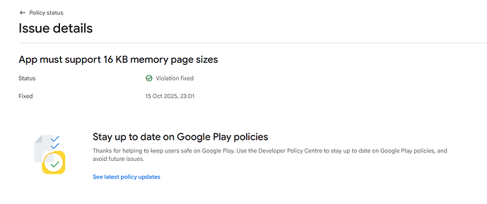 [INFO] Unity Engine support for 16 KB memory page sizes (Android 15 ...